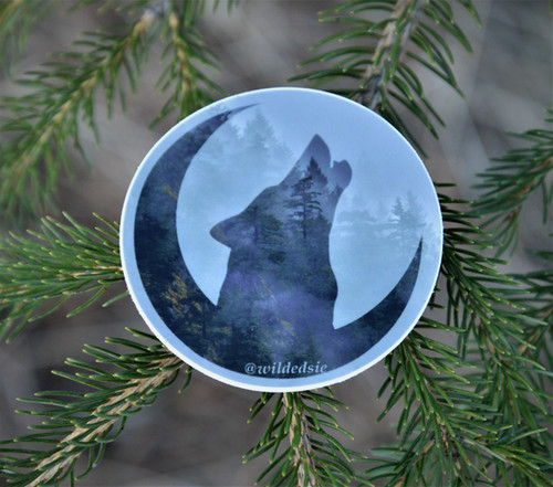 Wolf Moon Sticker | Wild Edsie