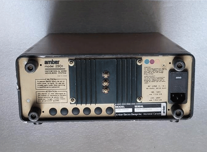 AMBER 3501 Distortion AND Noise Measuring System | rescience
