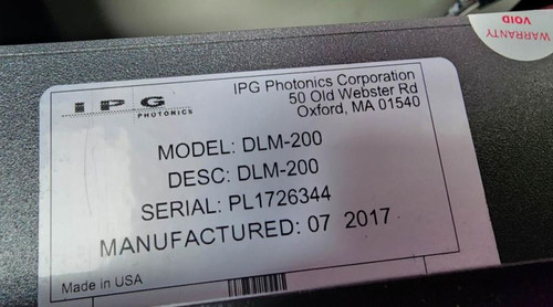 IPG Photonics DLM-200 LASER | rescience