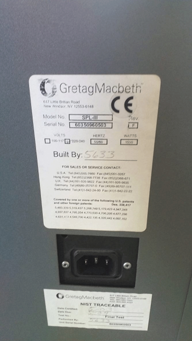 Gretagmacbeth SpectraLight III Color light box | rescience