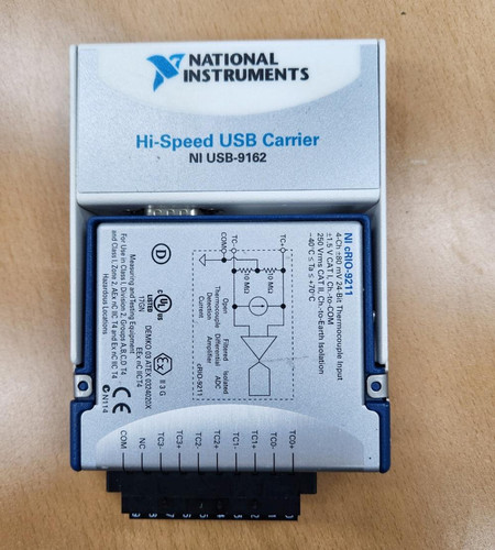 National Instruments NI USB-9162 Hi-Speed USB Carrier/ NI cRIO-9211 ...