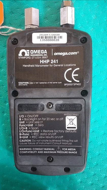 OMEGA HHP-241 Handheld Digital Manometer | rescience