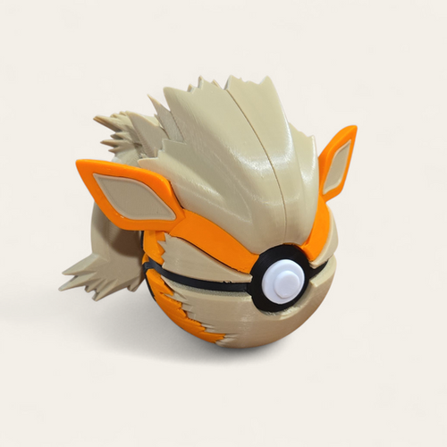 Arcanine 3‑D Printed Pokéball – Inspired Custom Handmade Display Ball ...