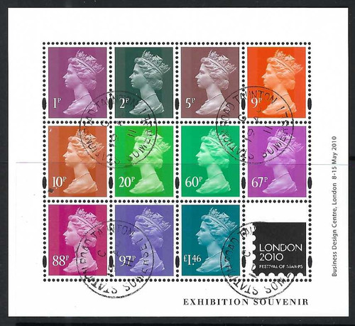 SGMS3073 2010 London Exhibition Sheet fine used | ArunStamps