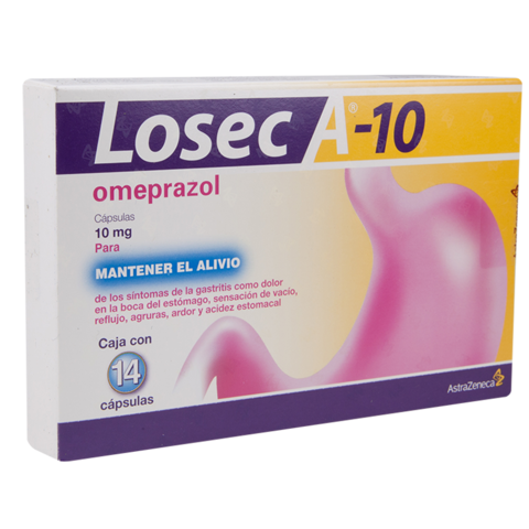 Losec-A10 (Omeprazole) 10mg/10 caps. Omeprazol | Pharmex4you