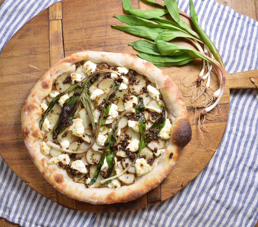 Sunchoke, Potato & Ramp Pizza