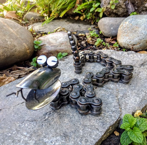 snake made from a bike chain | Mysite