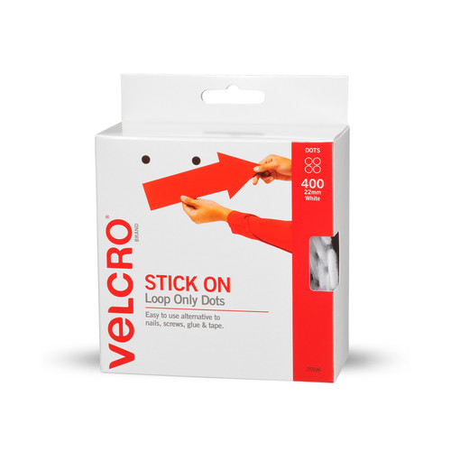 VELCRO® BRAND SPOTS LOOP 22MM 400 WHT | McCarthy Brands NZ
