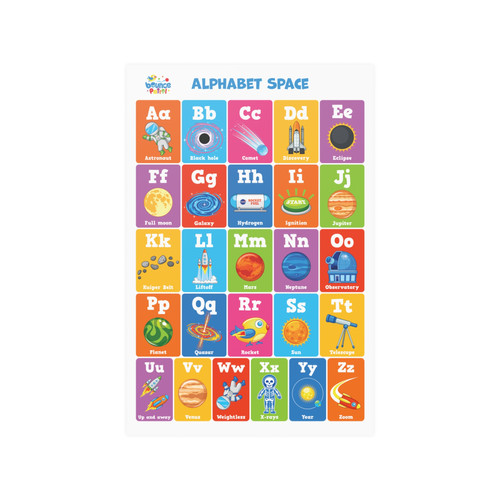 Alphabet Space Poster (Design A) | Bounce Patrol