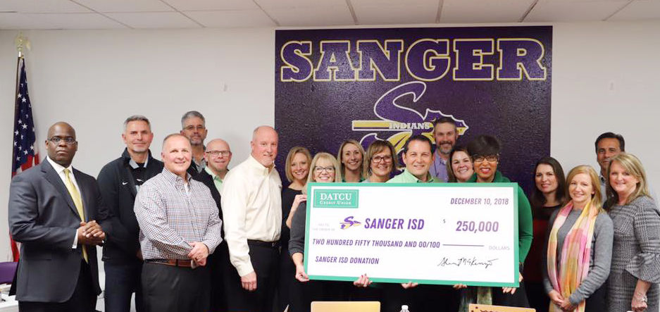 DATCU Credit Union donates $250,000 to Sanger ISD