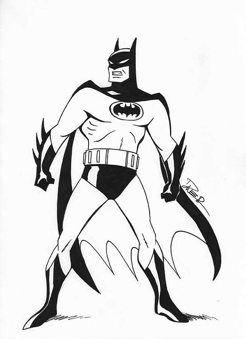 how to draw batman animated