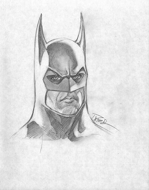 how to draw batman in pencil