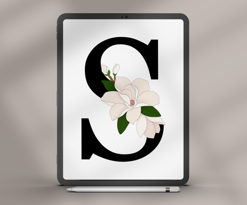 Magnolia Letter S | Woodlane Designs