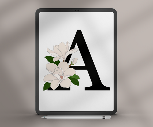 Magnolia Letter A | Woodlane Designs