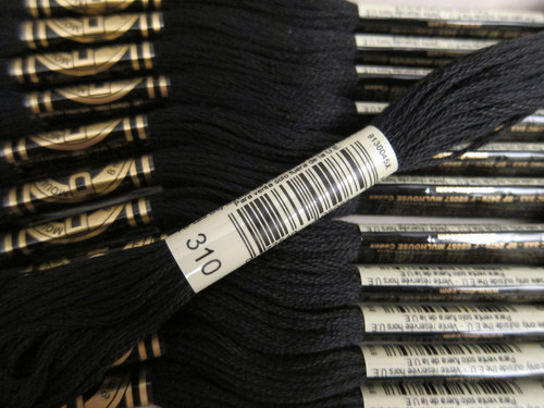 310 HILO PARA BORDAR DMC - BLACK | Bordar.cl