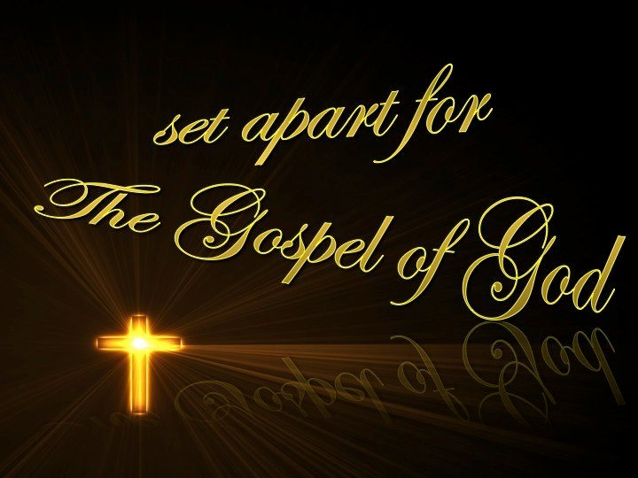 Ministering To The Lord Is Our Being “Set Apart For Me”