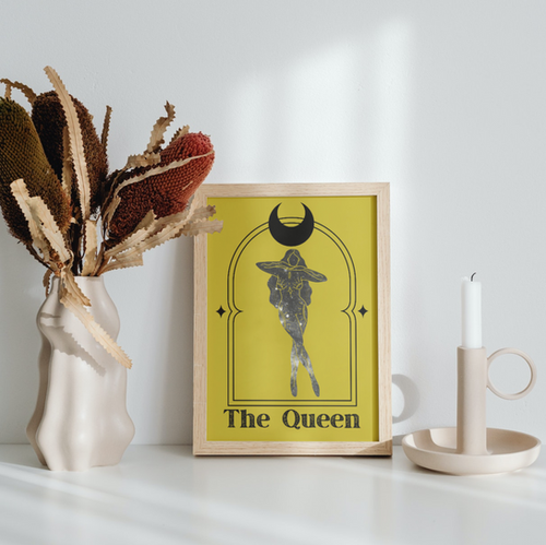 A4 The Queen tarot print | Simply Vibrant