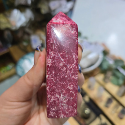 Thulite crystal tower | Simply Vibrant