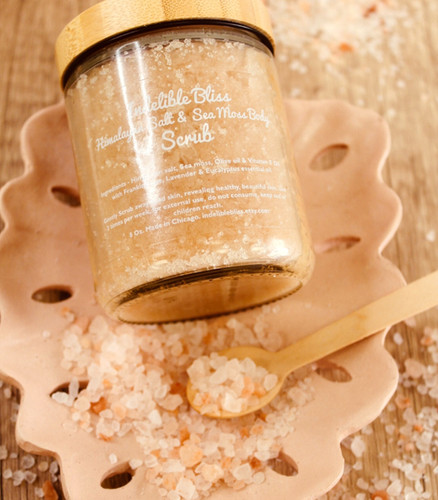 Himalayan salt & Sea moss body scrub. Perfect for at home spa day ...