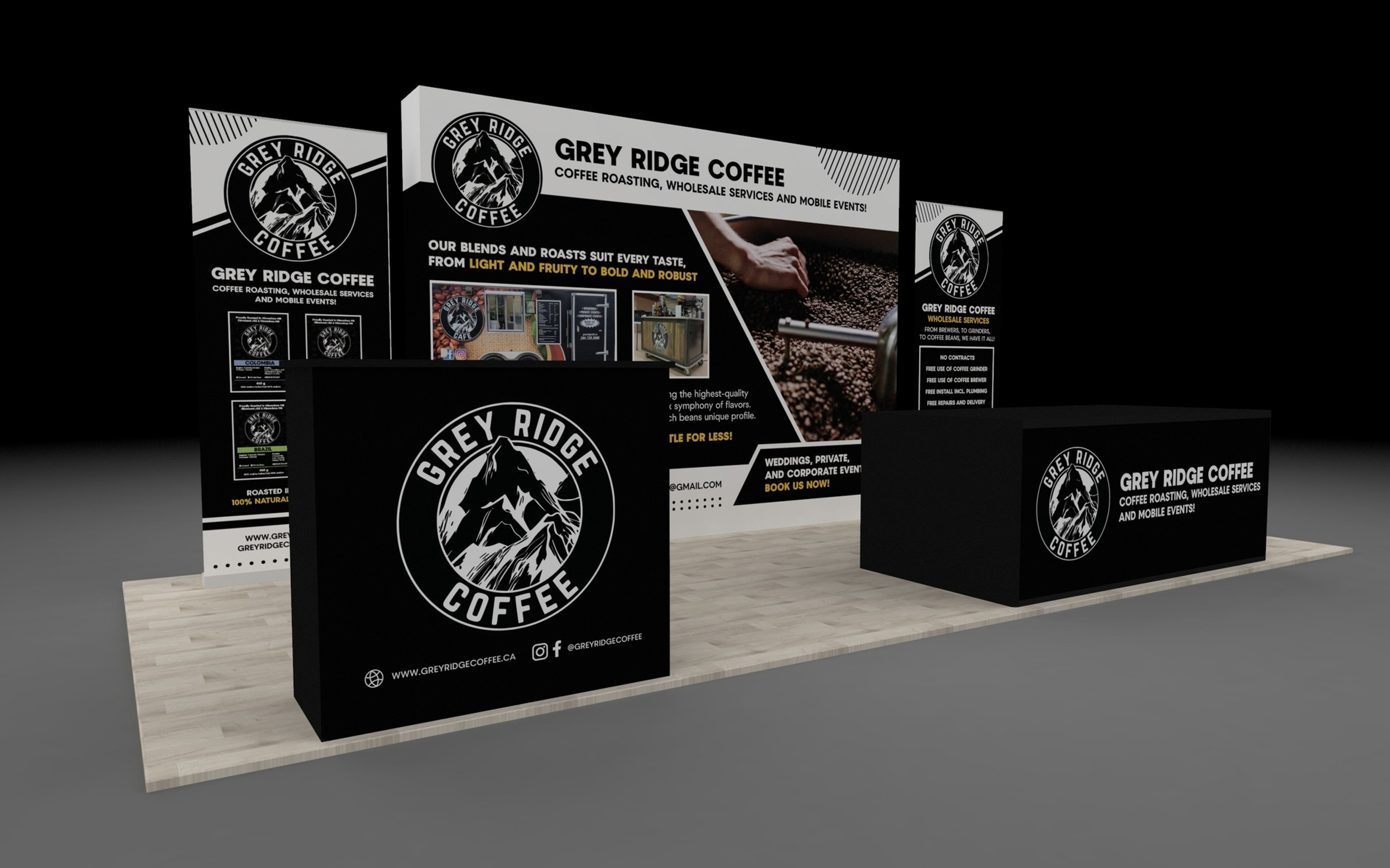 Grey Ridge Coffee Booth | Exhibit Graphic Design
