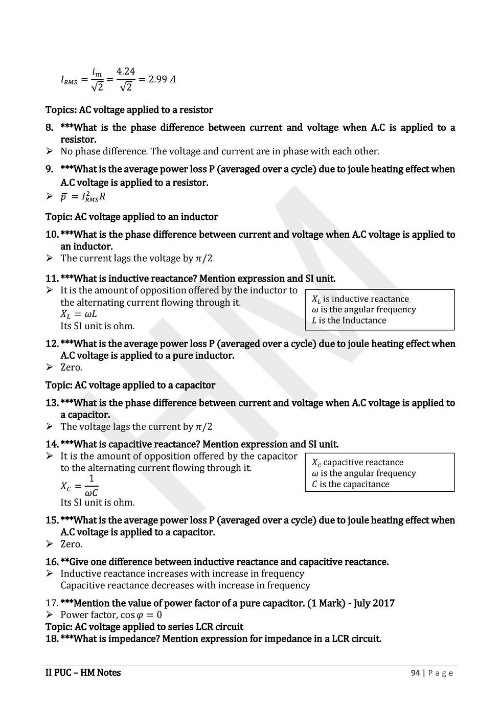 Chapter 7: Alternating Current