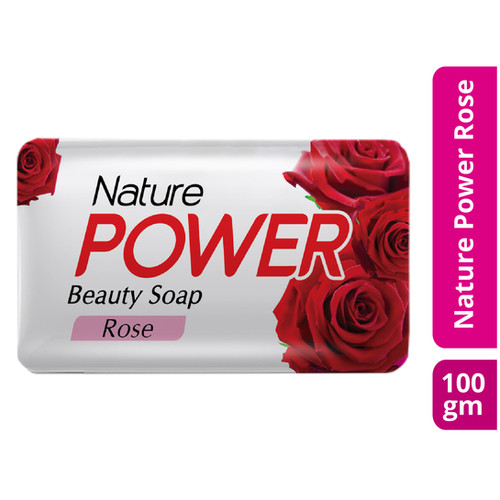 Nature Power Beauty Soap (Rose) - 100 gm | powersoaps
