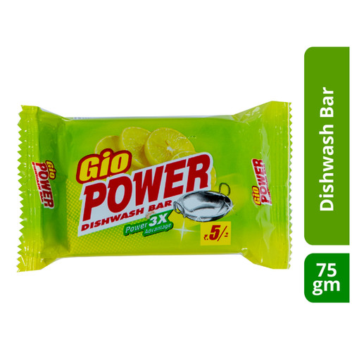 Gio Power Dishwash Bar - 75 gm | powersoaps