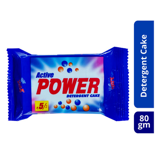 Active power Detergent Cake (Blue) - 80 gm | powersoaps