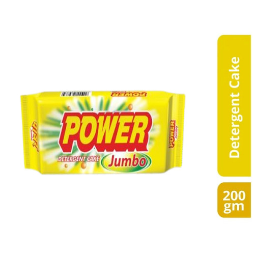 Power Jumbo Detergent Cake (Yellow) - 200 gm | powersoaps