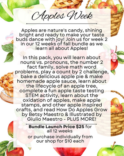 2. Apple Week 12 Weeks of Fall | FTL of Homeschooling