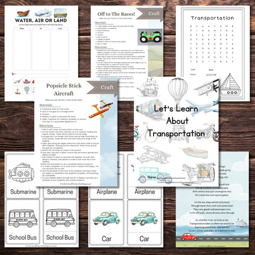 Let’s Learn About Transportation | FTL of Homeschooling
