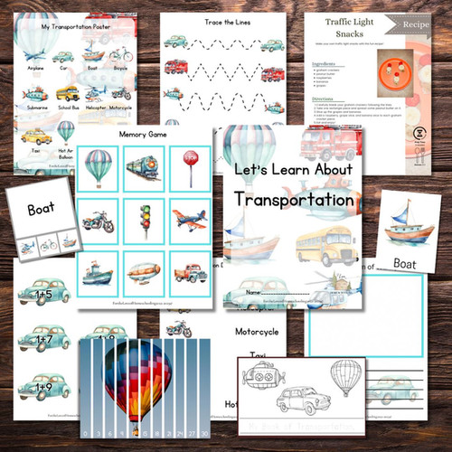 Transportation Learning Pack | FTL of Homeschooling