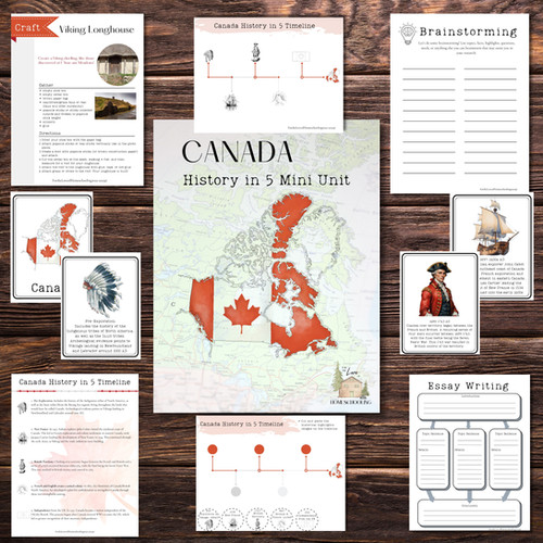 Canada History in 5 Mini Unit Study | FTL of Homeschooling