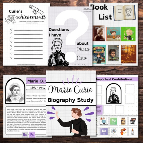 Marie Curie Biography Unit | FTL of Homeschooling