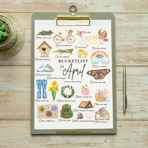 April Bucket List & Journal | FTL of Homeschooling