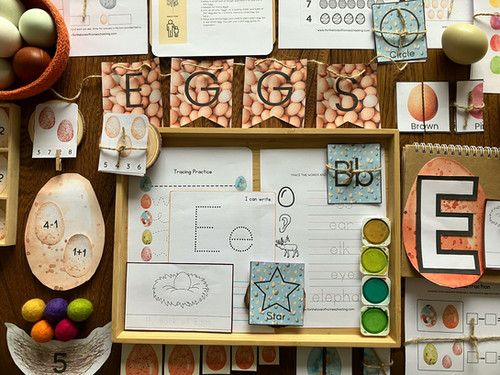 E is for Egg Early Learning Pack | FTL of Homeschooling