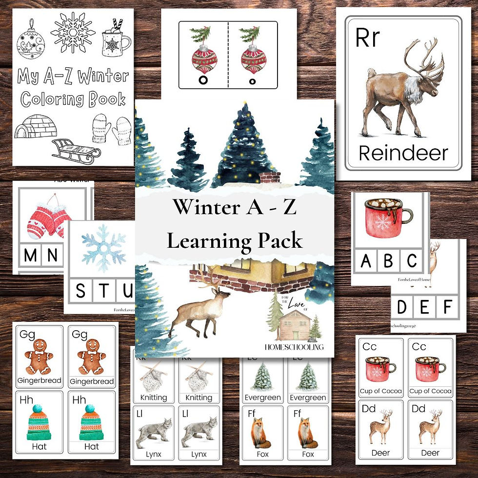 Winter A-Z Learning Pack | FTL of Homeschooling