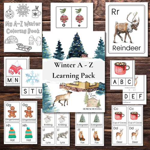 Winter A-Z Learning Pack | FTL of Homeschooling