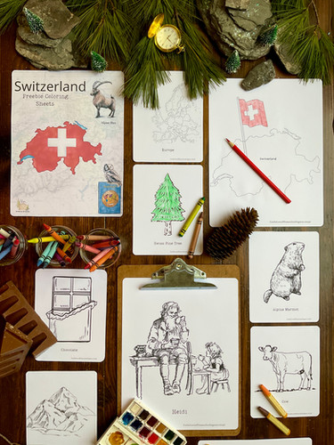 Switzerland Coloring Pack | FTL of Homeschooling