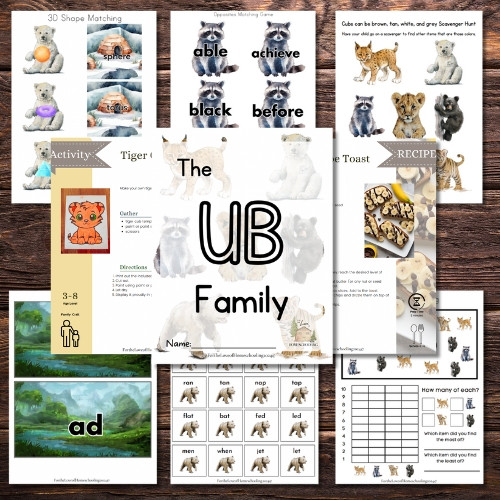 UB Word Family Learning Pack | FTL of Homeschooling