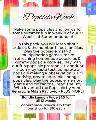 11. Popsicle Week - 12 Weeks of Summer | FTL of Homeschooling