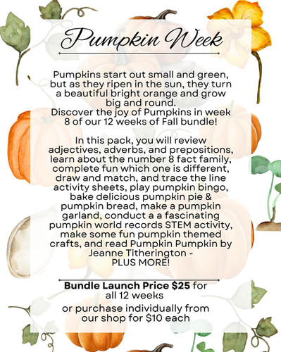 8. Pumpkins - 12 Weeks of Fall | FTL of Homeschooling