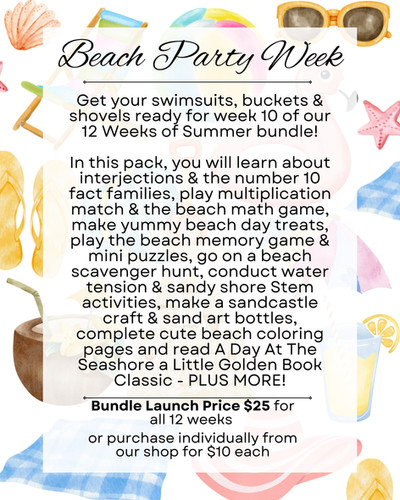 10. Beach Party Week - 12 Weeks of Summer | FTL of Homeschooling