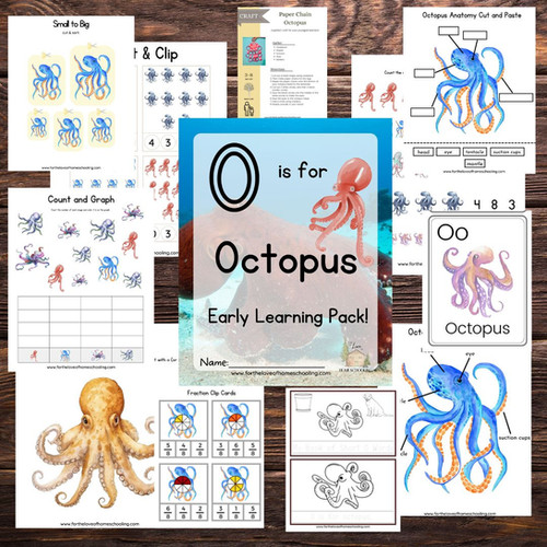 O is for Octopus Early Learning Pack | FTL of Homeschooling