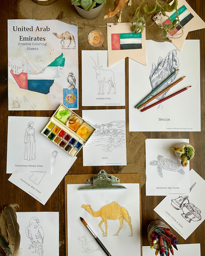 UAE Coloring Pack | FTL of Homeschooling