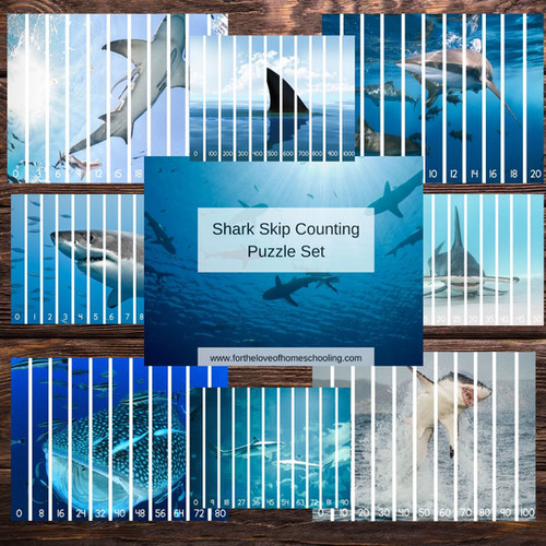 Shark Skip Counting Puzzle | FTL of Homeschooling