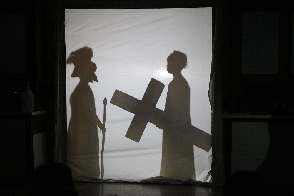 Students Display Special Reverence through Shadow Stations of the Cross