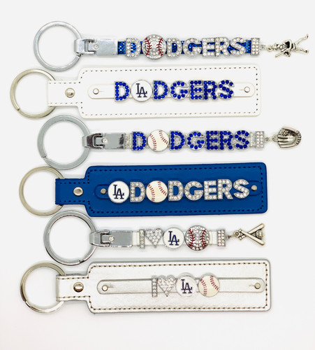 Los Angeles Dodgers Bling Keychain with Charms Dodgers Lanyards Dodgers ...