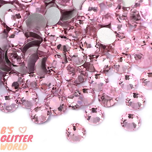 'Lt Pink' Flat Back Rhinestone Crystals 1440 Pcs | B’s Glitter World