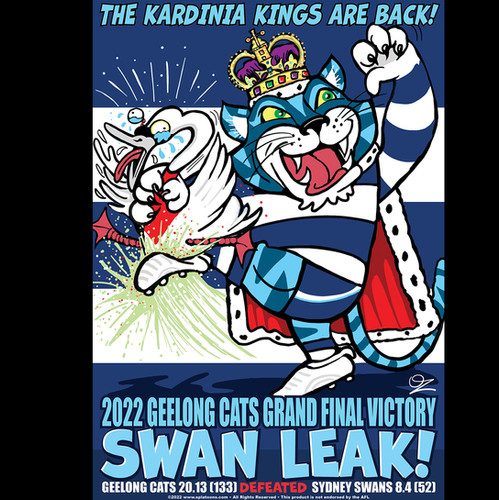 2022 GEELONG CATS Grand Final Victory poster by OZ | SPLAToons-ink by OZ